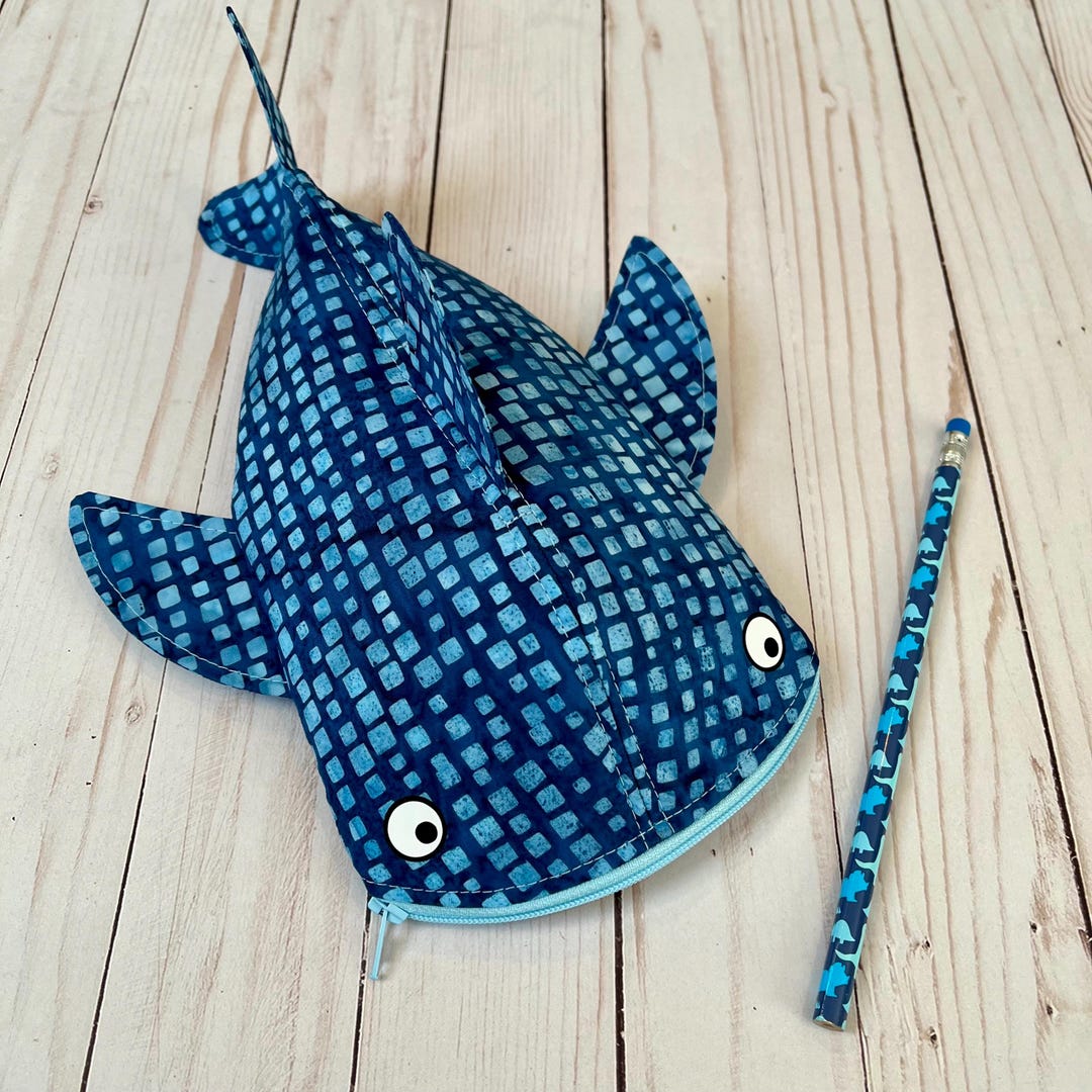Ready to Ship Spotted Whale Shark Pencil Case, Zipper Pencil Pouch ...