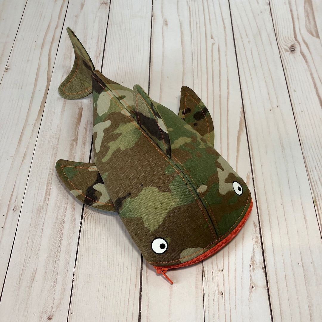Camouflage Whale Shark Pencil Case, Shark Pencil Pouch, Zipper Pencil ...