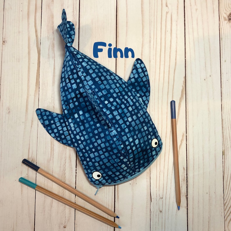 Spotted Whale Shark Pencil Case Shark Pencil Pouch Zipper - Etsy