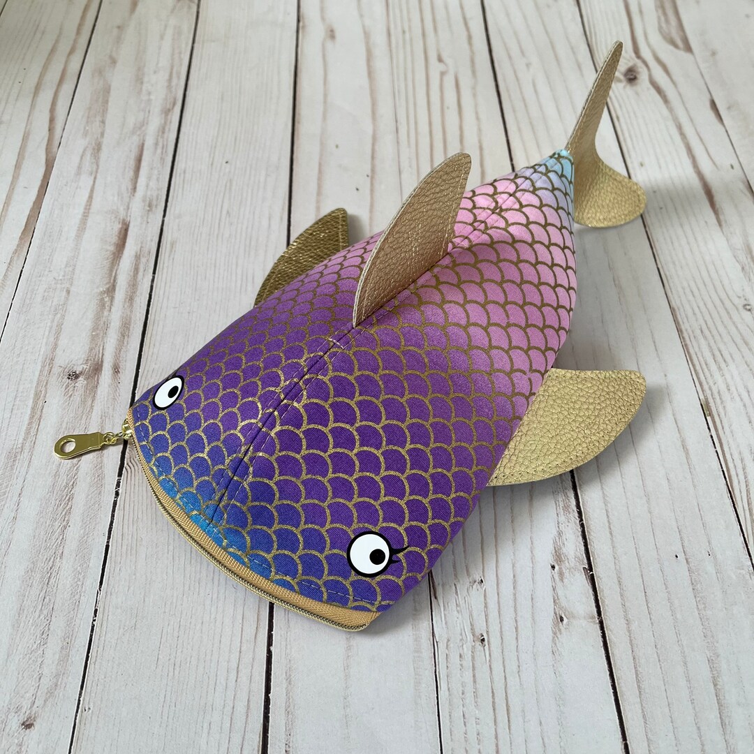 Purple Whale Shark Pencil Case, Shark Crossbody Bag, Pencil Pouch ...