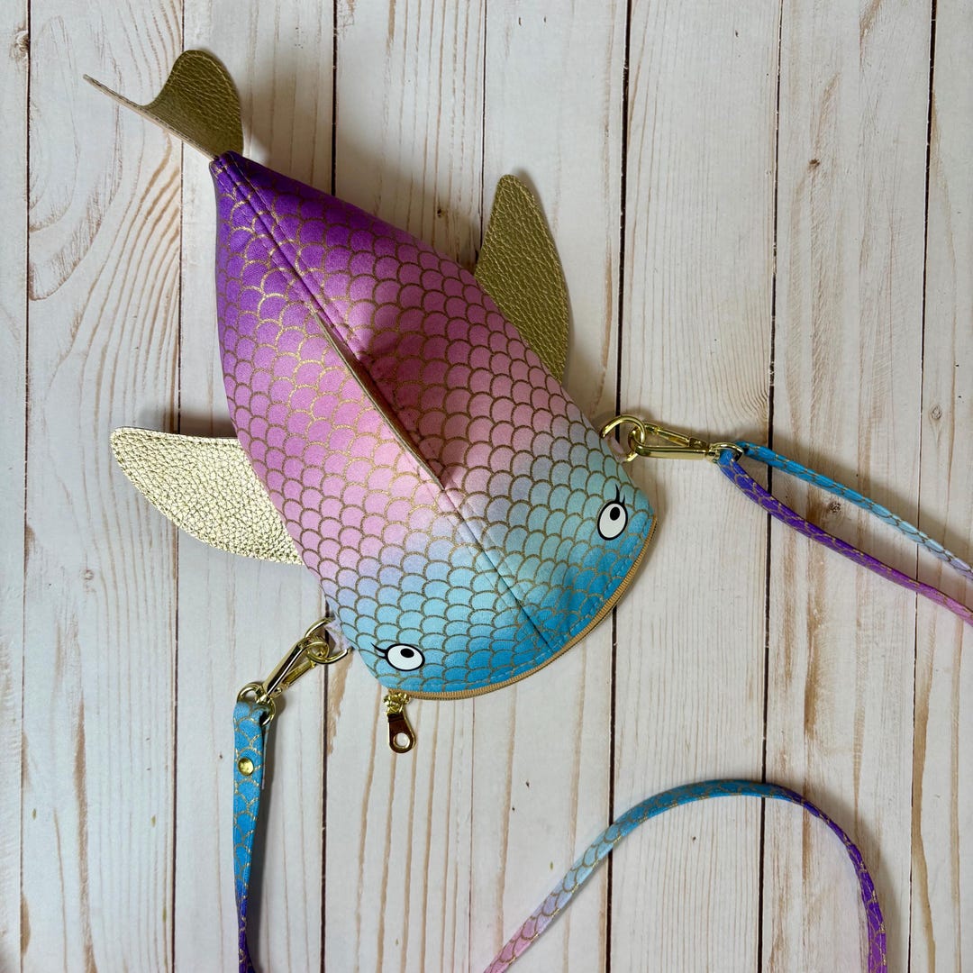 Pastel Whale Shark Crossbody Bag, Shark Zipper Pouch, Whale Purse ...