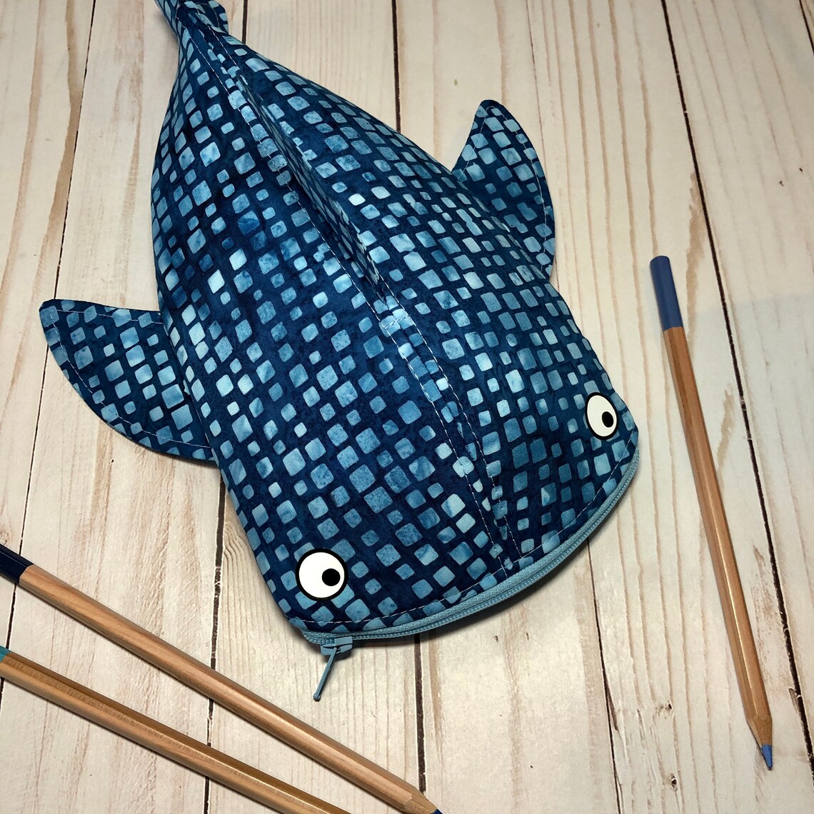 Spotted Whale Shark Pencil Case Shark Pencil Pouch Zipper - Etsy