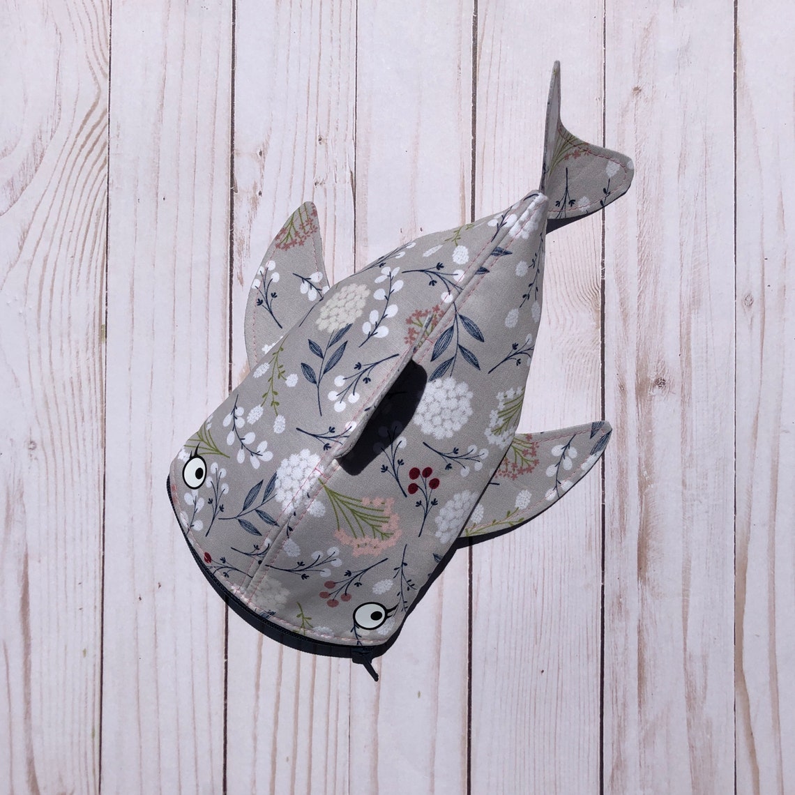 Gray Whale Shark Pencil Case Shark Pencil Pouch Zipper | Etsy