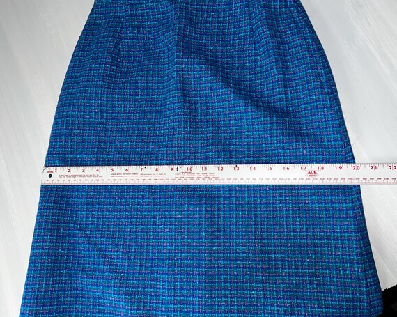 2 Vintage 1950's Wool Blue Plaid Pendleton Pencil Bro… - Gem