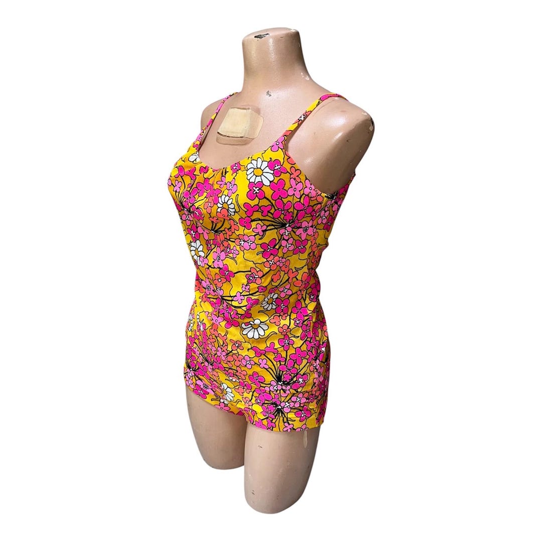 Vintage 1960's MCM Mod 2 Piece Elisabeth Stewart Swimsuit Bathing Suit ...