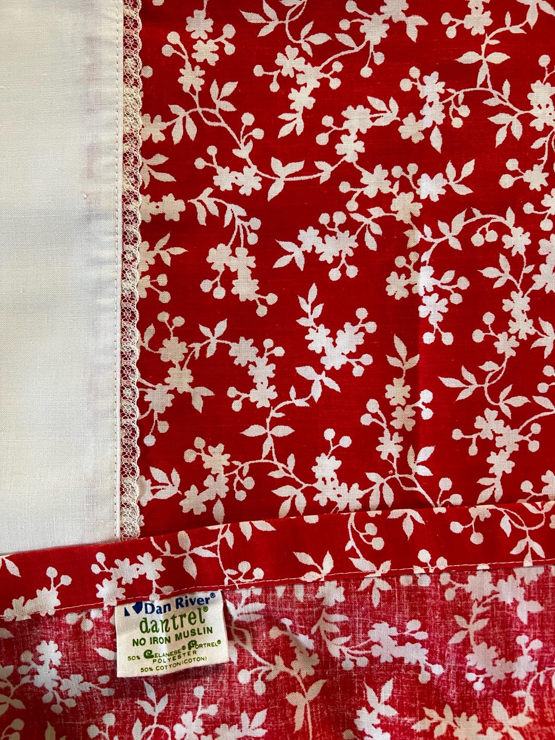 Vintage Dan River Dantrel Double Bed Sheet Set Flat Fitted in One ...