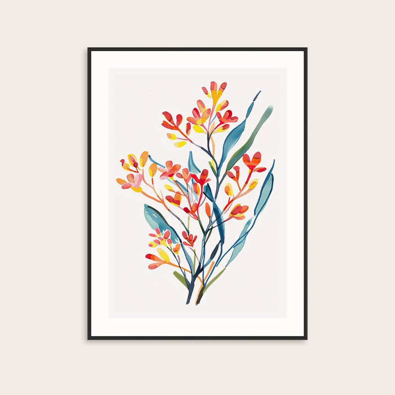 Australian Native Flowers Gouache Painting Prints Set of 3 Vol 2 ...