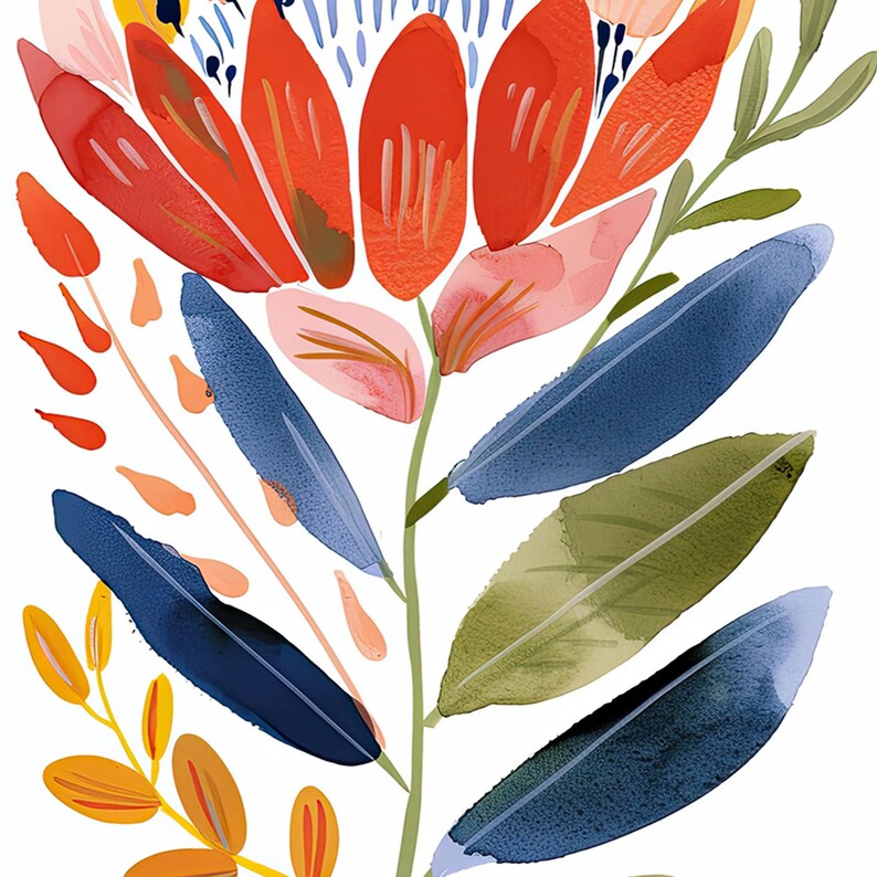 Australian Native Flowers Art Prints: Banksia, Wattle, Protea (digital ...