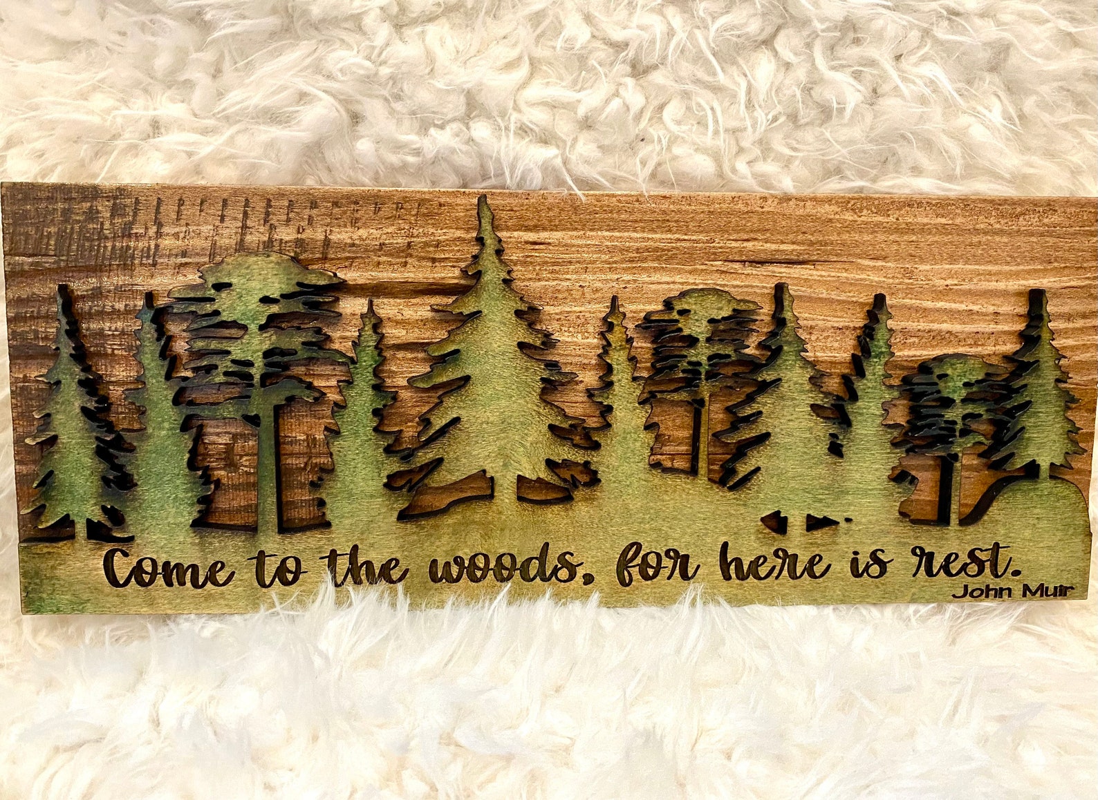 John Muir Forest Sign Forest Scene Sign Tree Scene Sign Rustic Forest ...