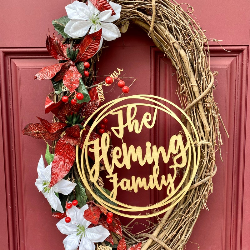 Family Name Wreath - Etsy