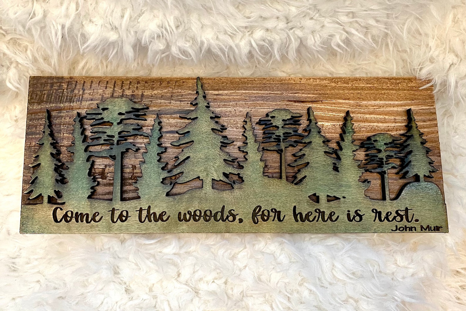 John Muir Forest Sign Forest Scene Sign Tree Scene Sign Rustic Forest ...