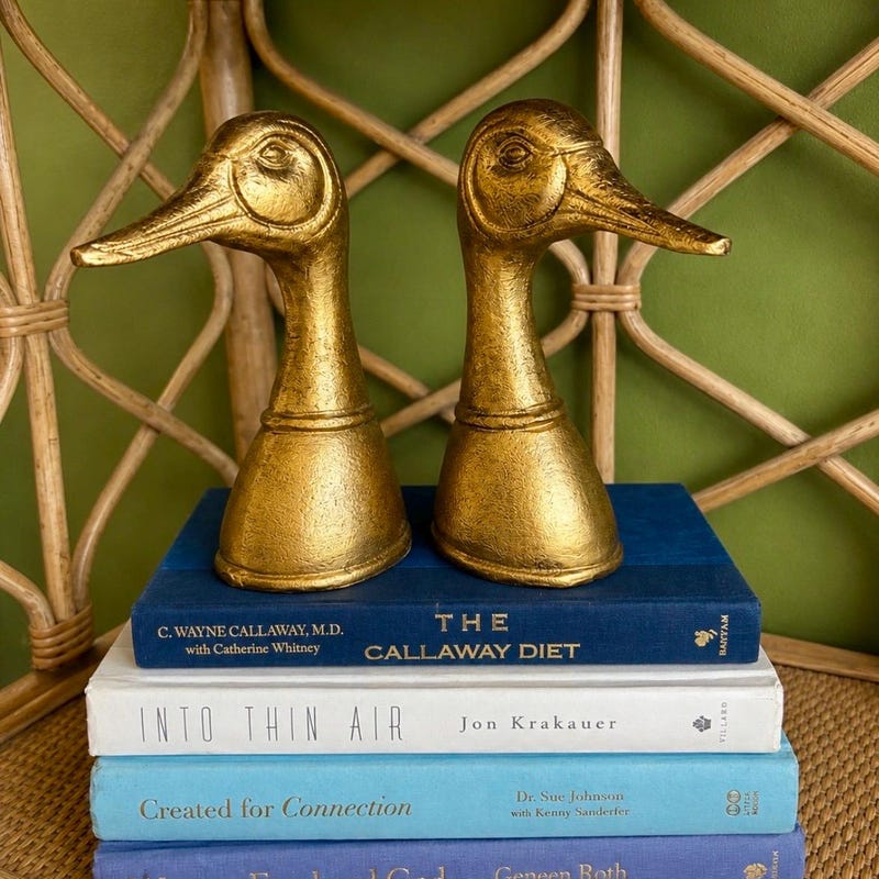 Duck Head Brass Bookends - Etsy