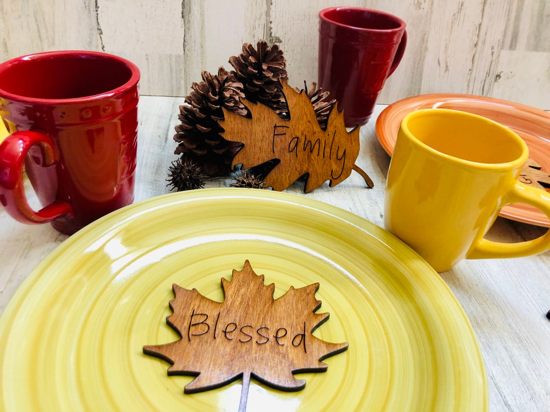 Fall Table Thankful Grateful Blessed Table Words Thanksgiving Table ...