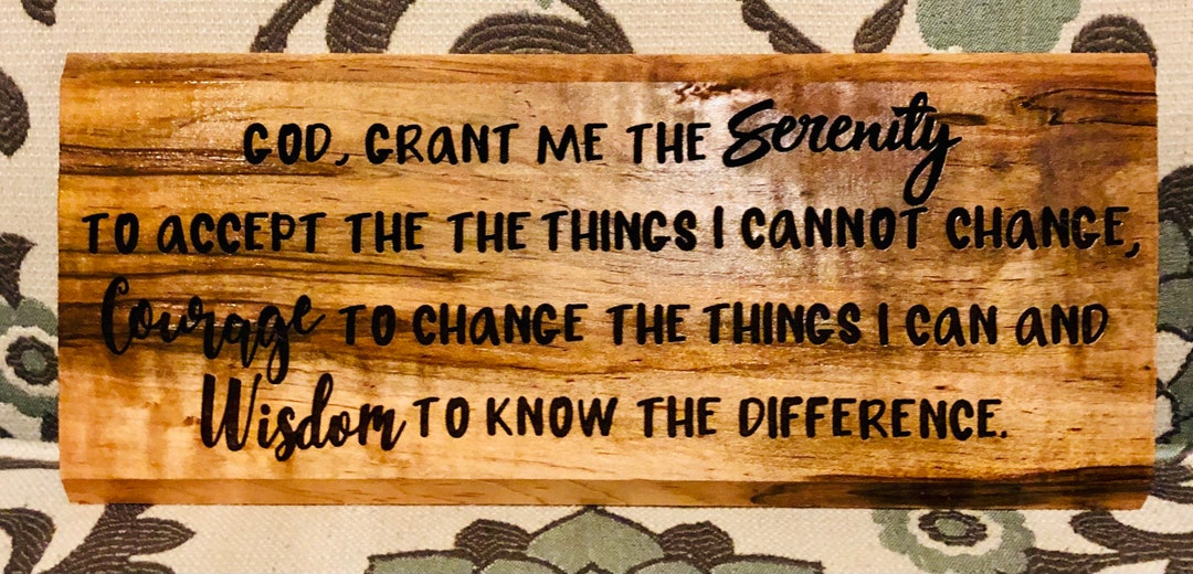 Serenity Prayer Sign Serenityprayer Wall Art Serenity Prayer Wood Sign ...