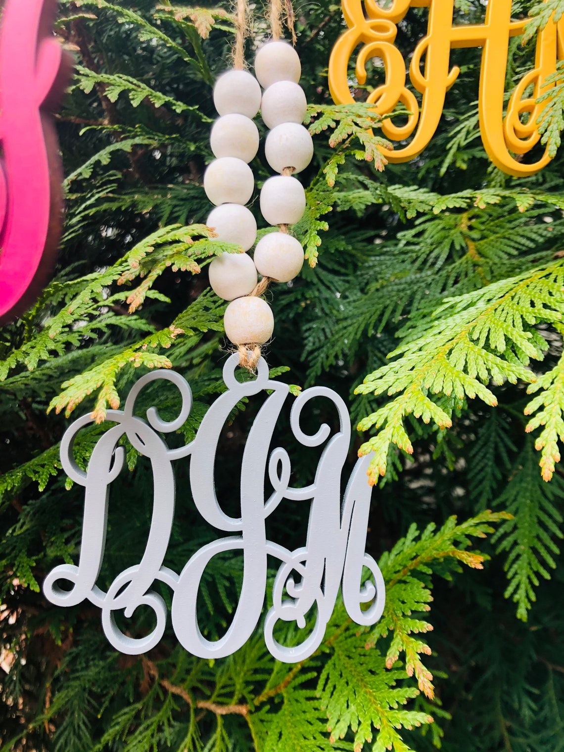 Car Charm Rearview Mirror Charm Monogram Car Charm Car Charm - Etsy