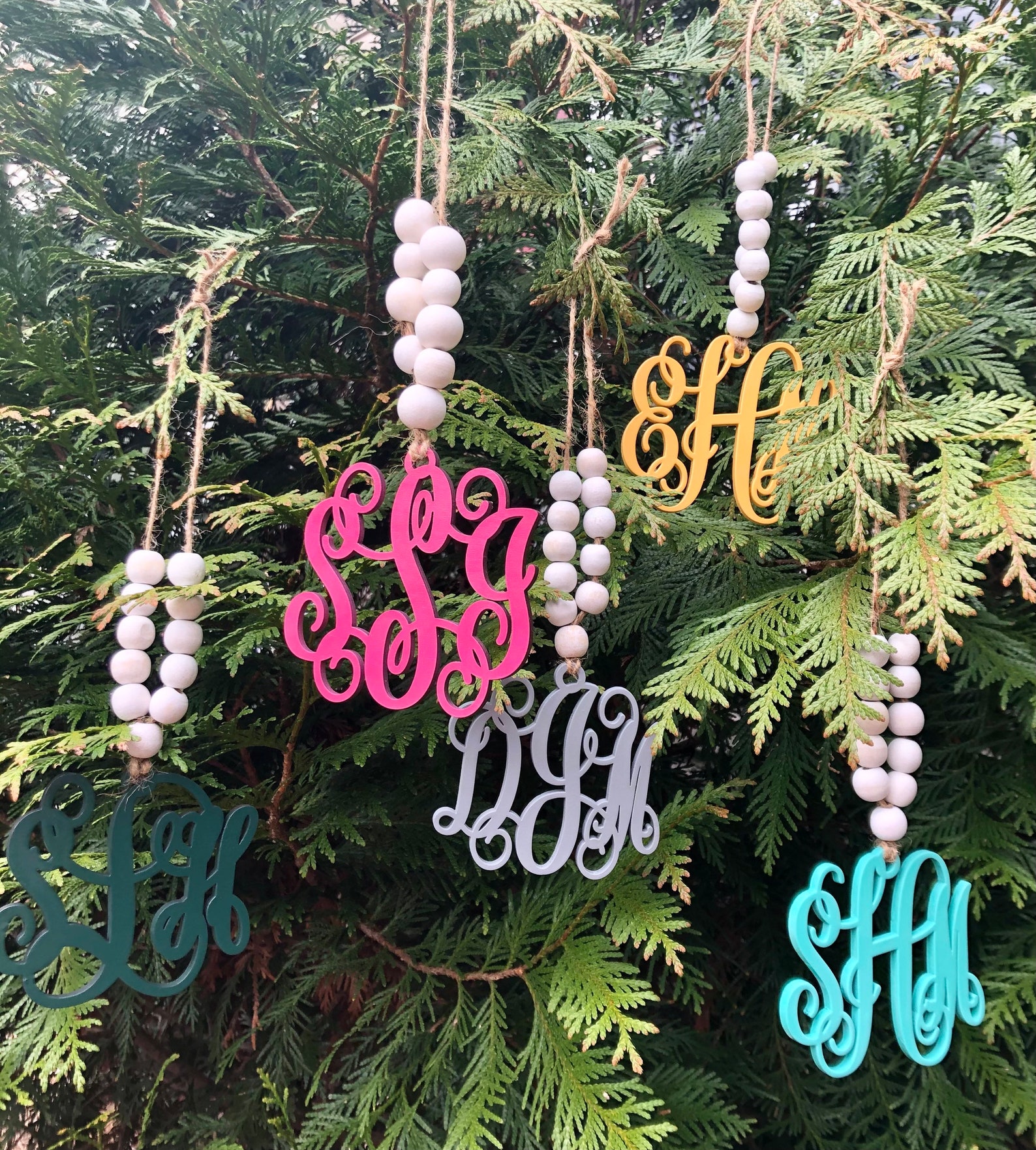 Car Charm Rearview Mirror Charm Monogram Car Charm Car Charm - Etsy