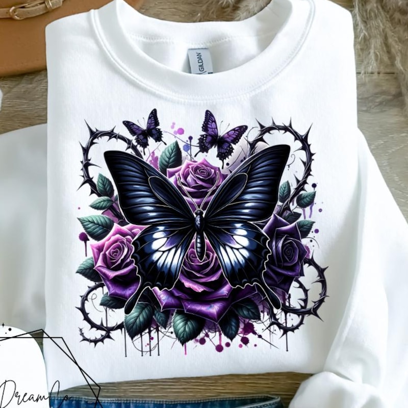 Purple Roses Shirt Design - Etsy