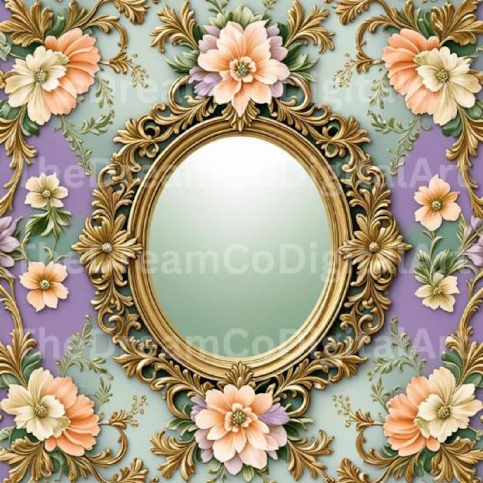 Victorian and Regency Era Inspired Digital Paper, Seamless Collage ...