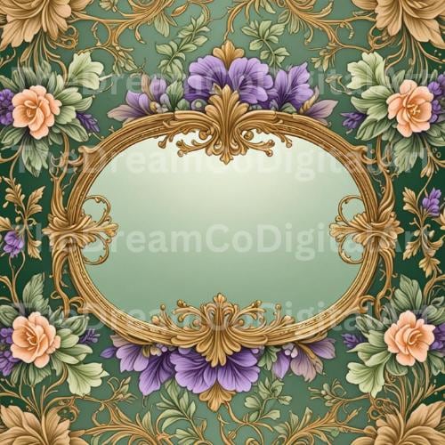 Victorian and Regency Era Inspired Digital Paper, Seamless Collage ...
