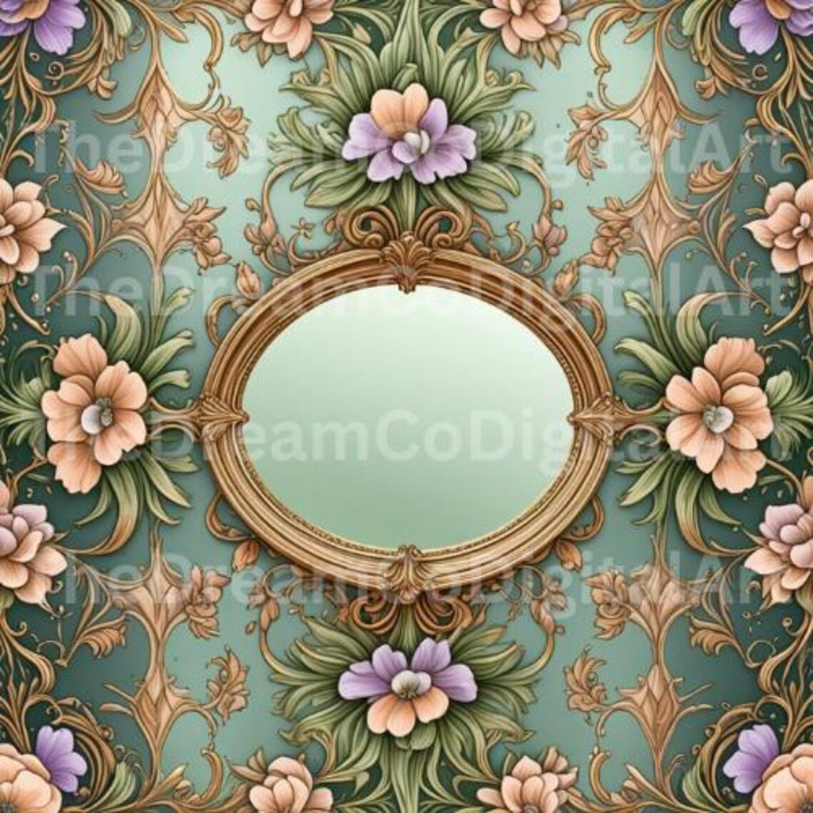 Victorian and Regency Era Inspired Digital Paper, Seamless Collage ...