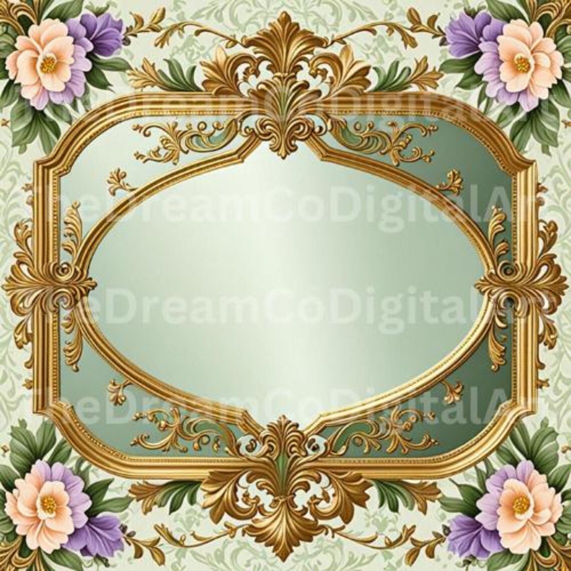 Victorian and Regency Era Inspired Digital Paper, Seamless Collage ...