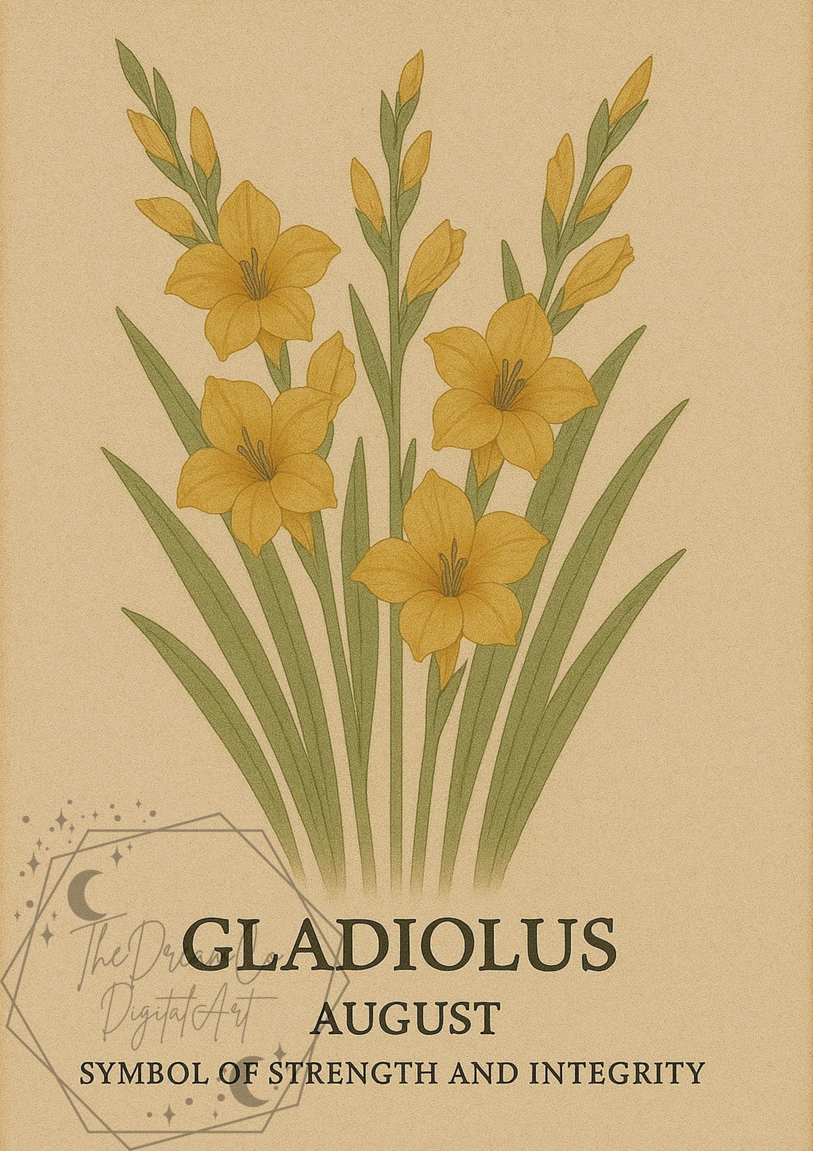 Vintage Birth Flower Printable Wall Art | 12-month Botanical Birth ...