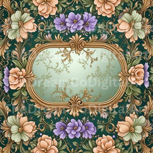 Victorian and Regency Era Inspired Digital Paper, Seamless Collage ...