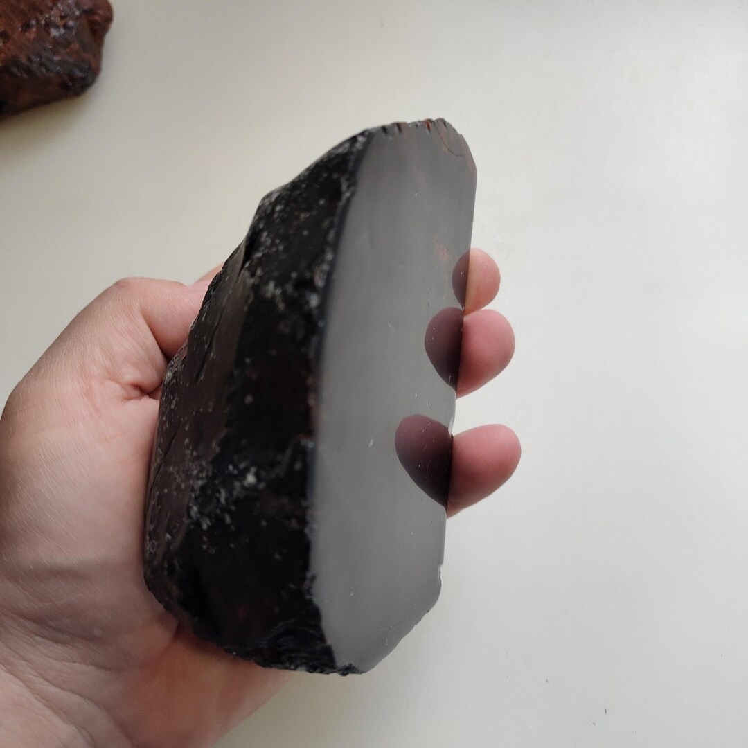 Black Obsidian Chunk With Mahogany Streaks. 2 Cut Sides - Etsy