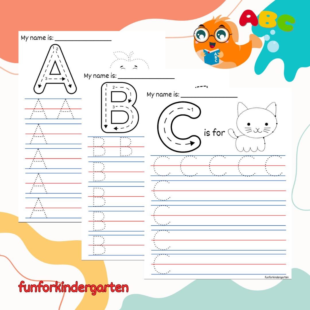 Handwriting Practice Sheets for Prek, Letter Formation Practice ...