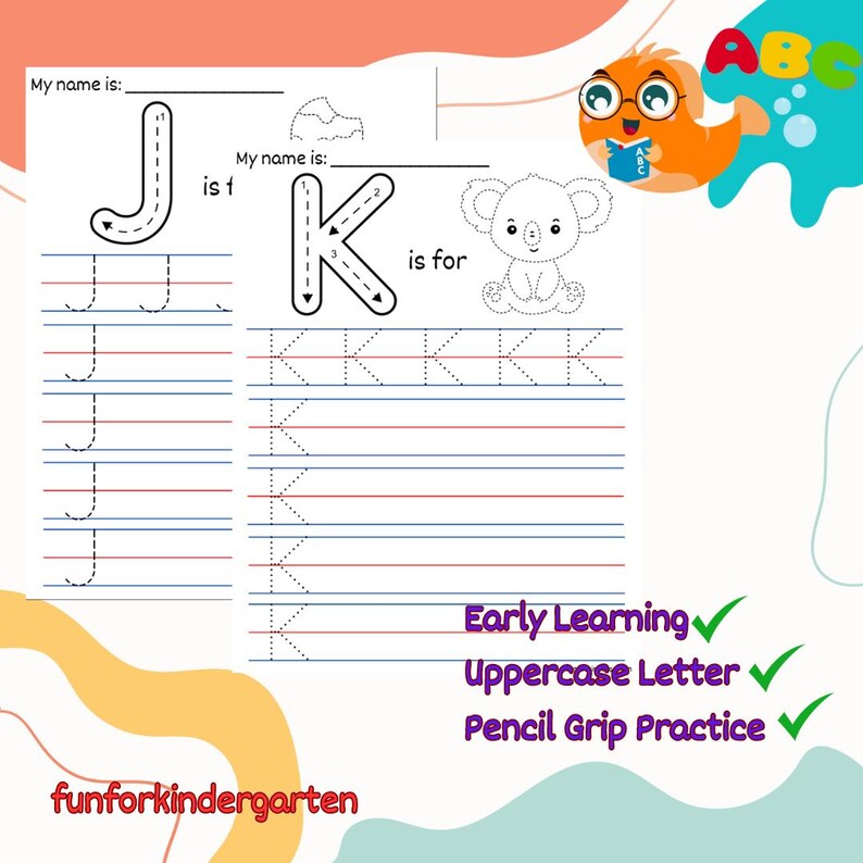 Handwriting Practice Sheets for Prek, Letter Formation Practice ...