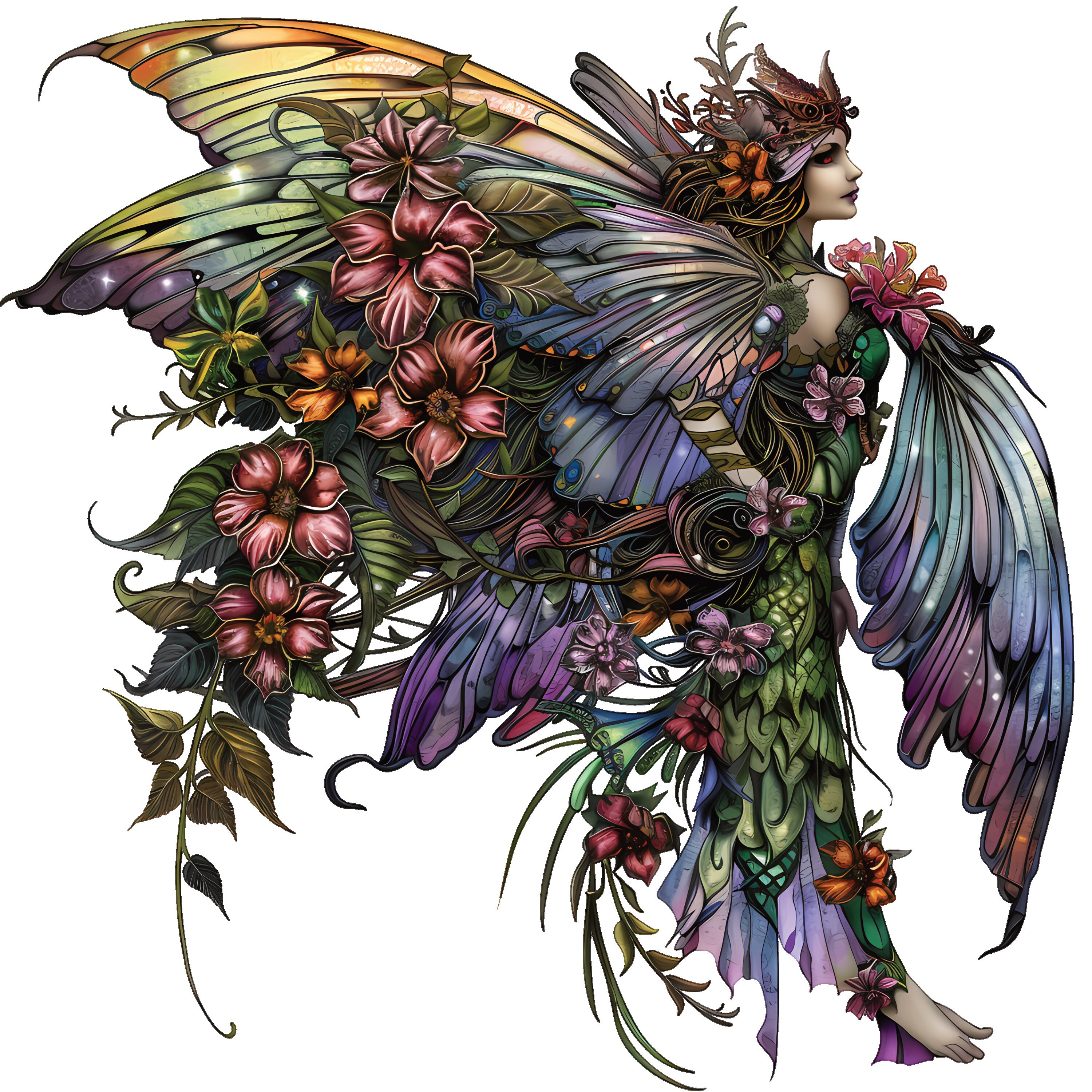 15 Gorgeous Gothic Fairy Clipart Pack, Transparent Pngs for Commercial ...