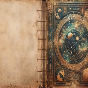 4 Celestial , Astronomy Junk Journal, Art Journal Covers, 300 Dpi for ...