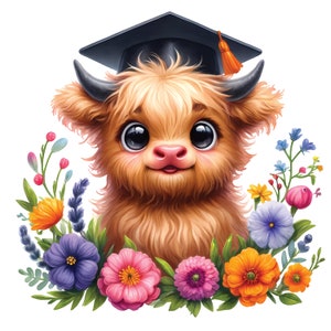 Graduation Animals Clipart, Watercolor Cute Academic Celebration ...
