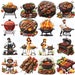 Barbecue Clipart, Summer Barbeque Graphics, BBQ Grill Party Essentials ...