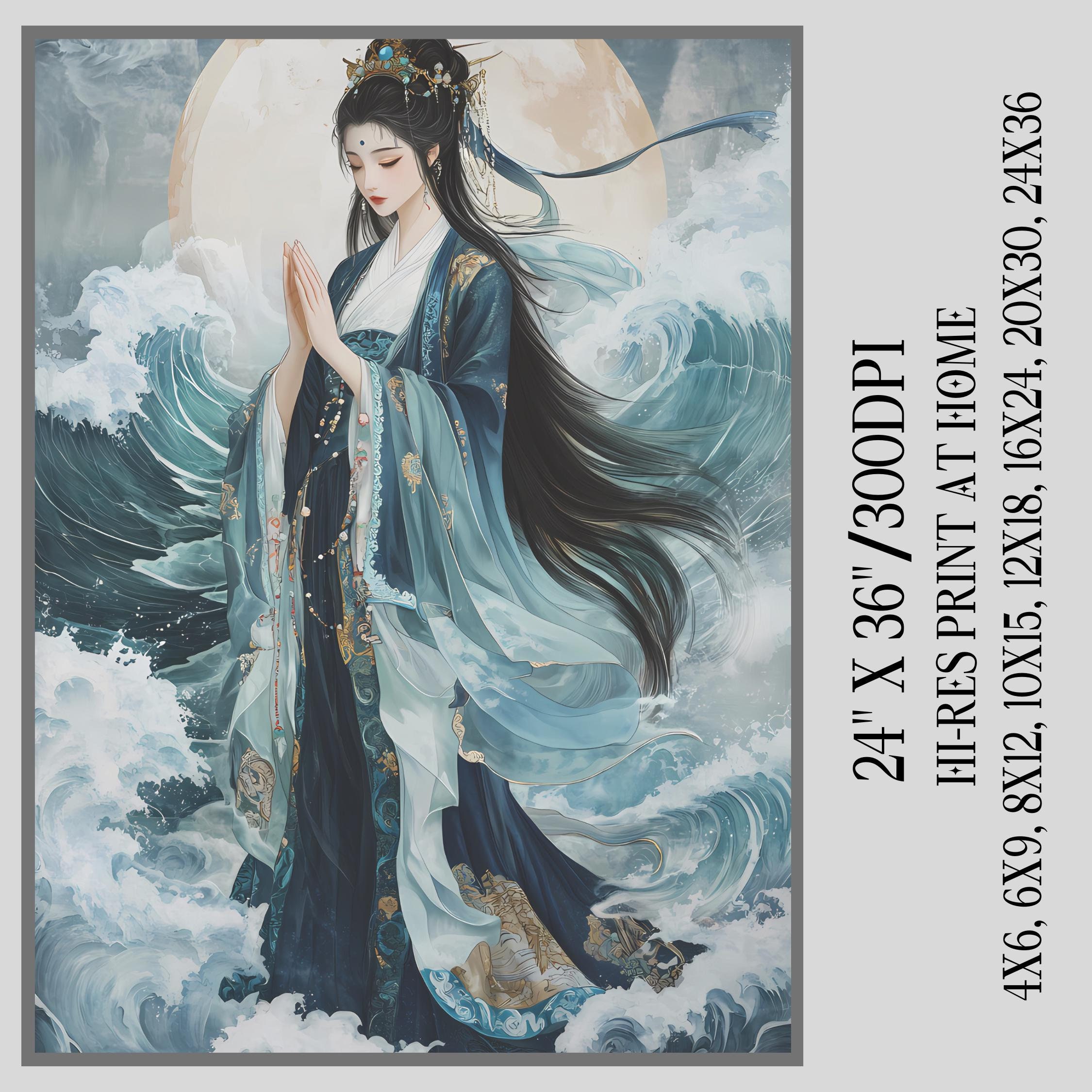 Mazu Goddess of the Sea Wall Art in High Resolution, 2:3, Multiple Size ...