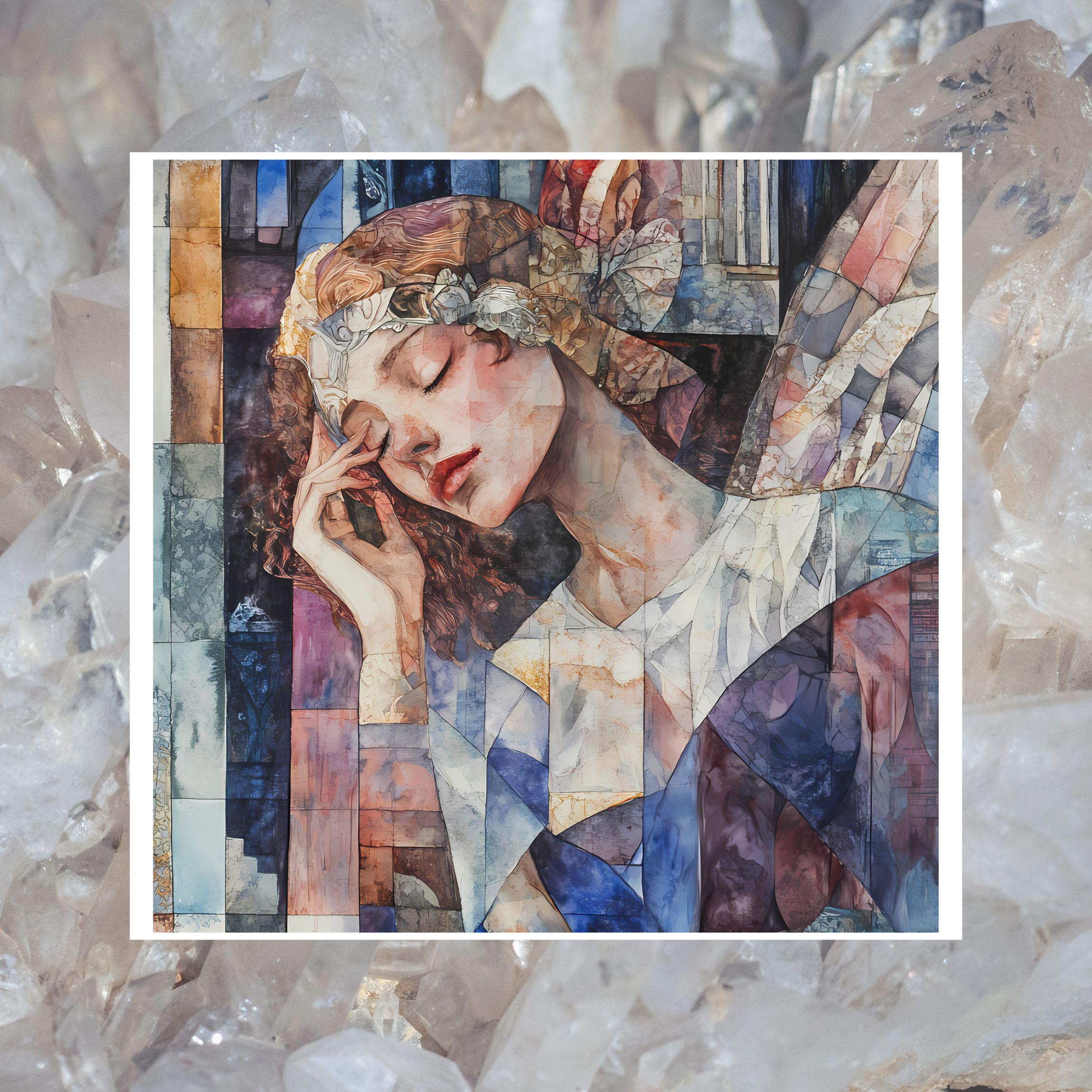Medieval Angel Collage Wall Art, Self-print Digital Art, Tapestry Style ...