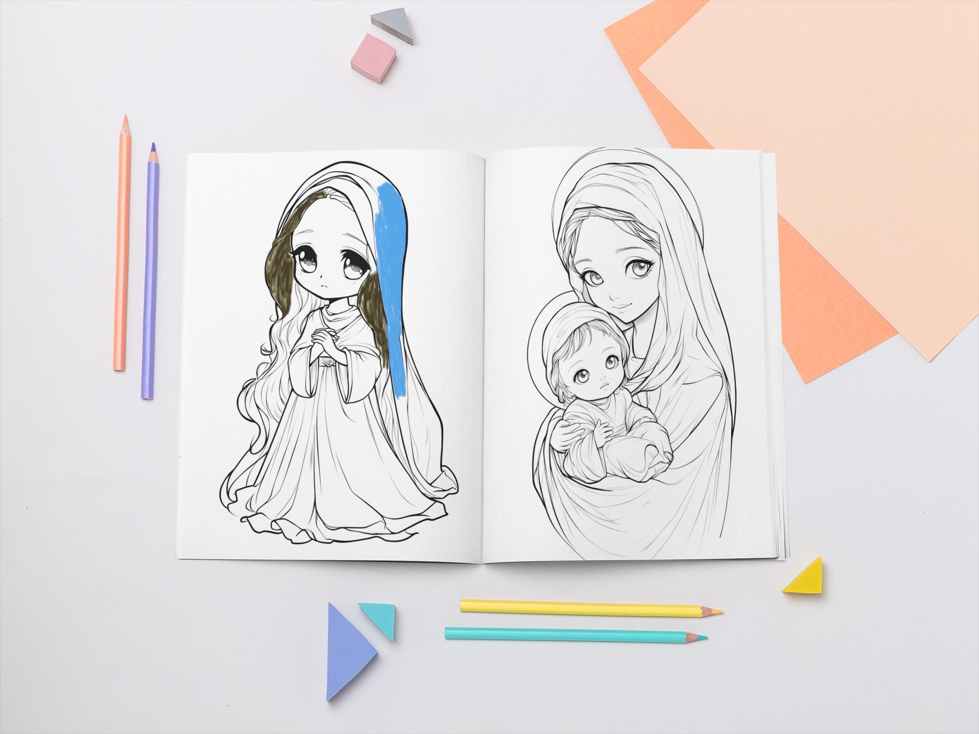17 Bible Characters Coloring Pages, 8.5x11 Portrait Size, Digital Print ...