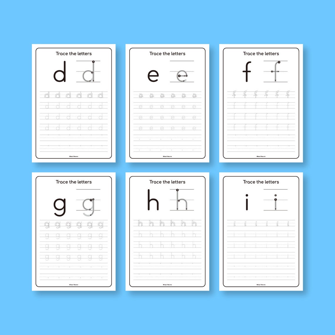 Lowercase Alphabet Tracing Worksheets, Handwriting Practice (PDF) - Etsy