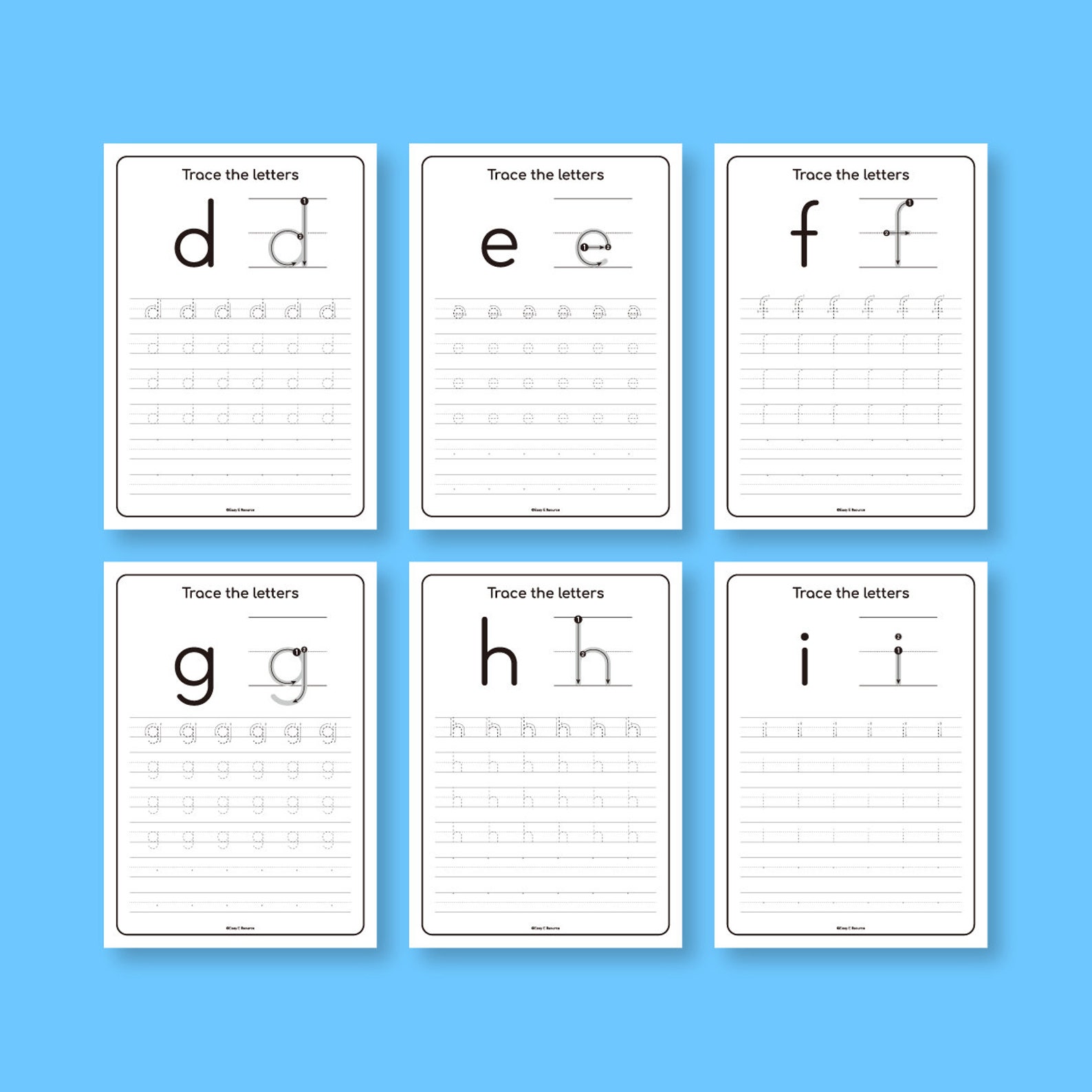 26 Printable Lowercase Alphabet Tracing Worksheets for Preschool ...
