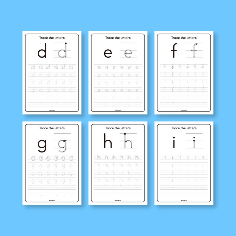 26 Printable Lowercase Alphabet Tracing Worksheets for Preschool ...
