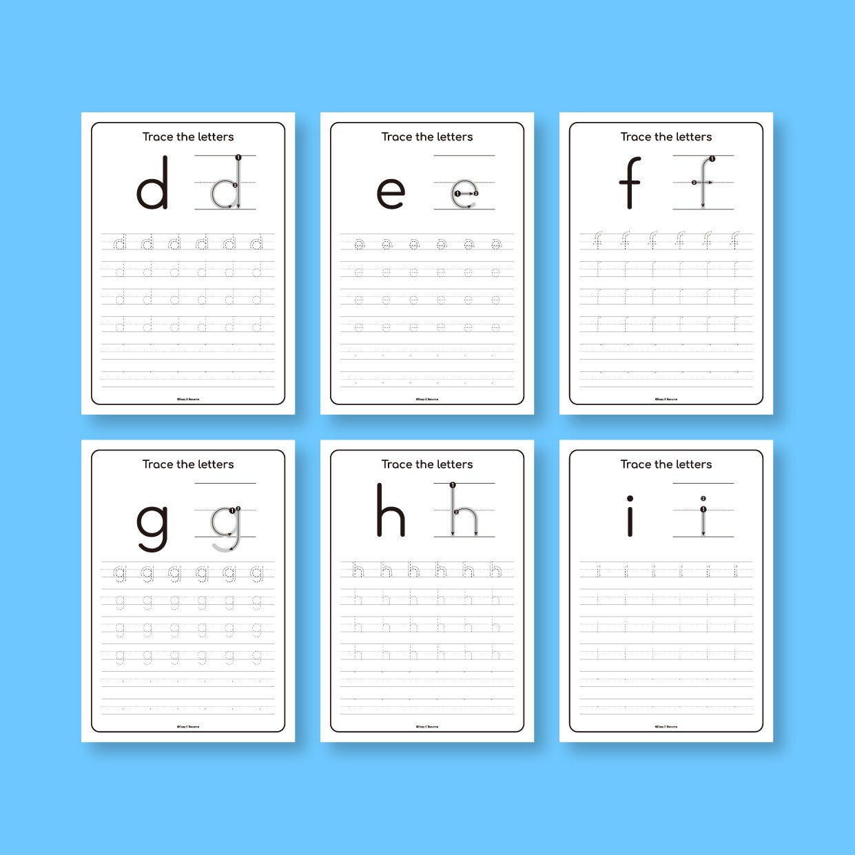 Lowercase Alphabet Tracing Worksheets, Handwriting Practice (PDF) - Etsy