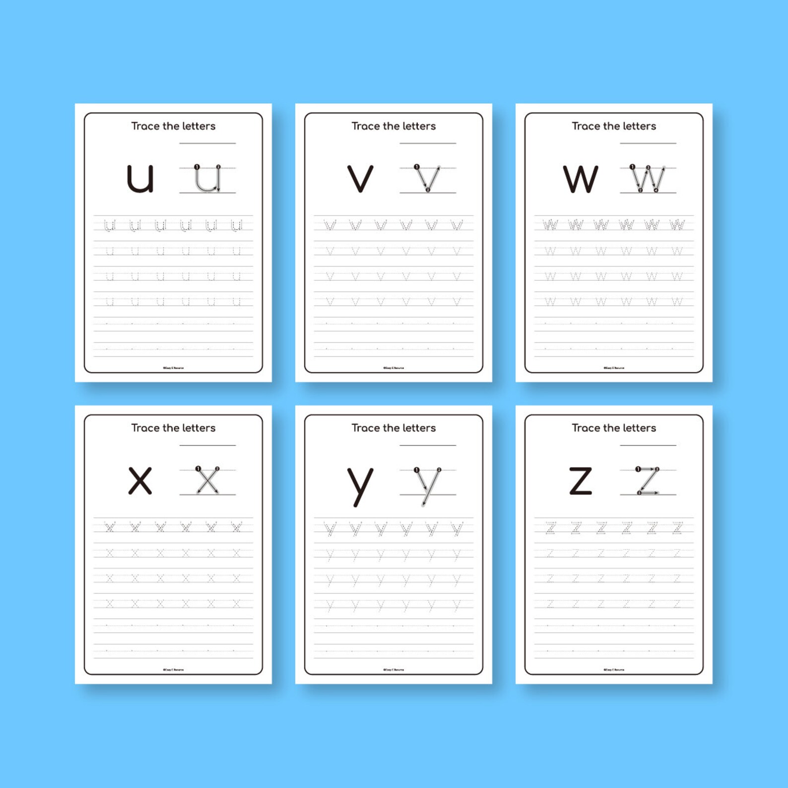 26 Printable Lowercase Alphabet Tracing Worksheets for Preschool ...