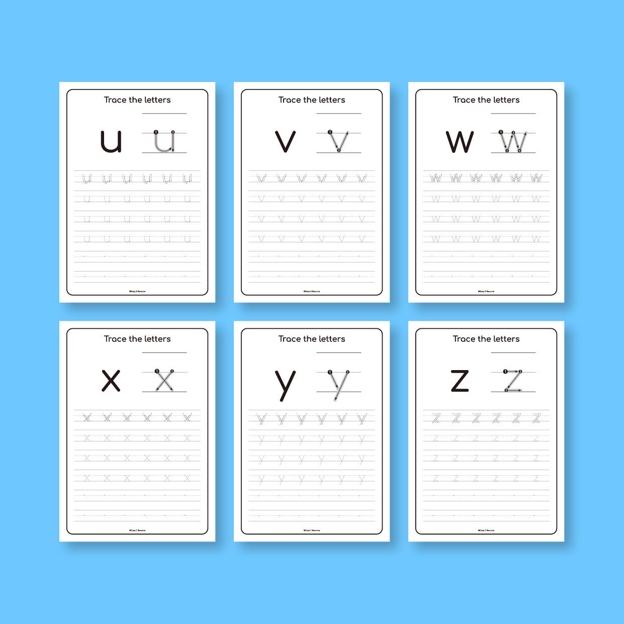 26 Printable Lowercase Alphabet Tracing Worksheets for Preschool ...
