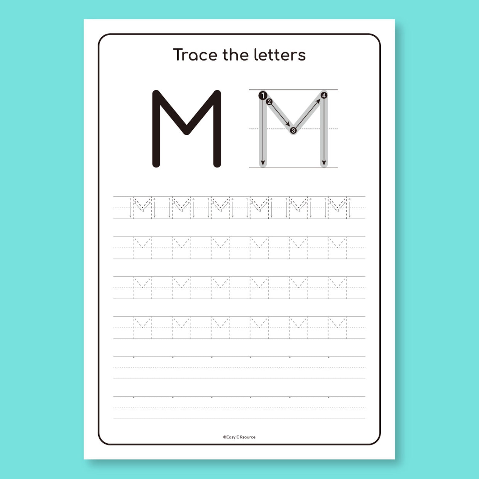 26 Printable Uppercase Alphabet Tracing Worksheets for Preschool ...