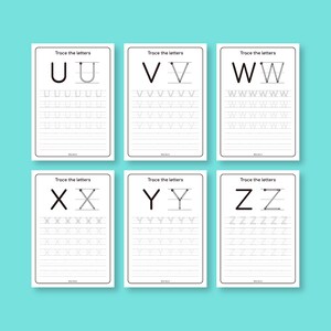 26 Printable Uppercase Alphabet Tracing Worksheets for Preschool ...