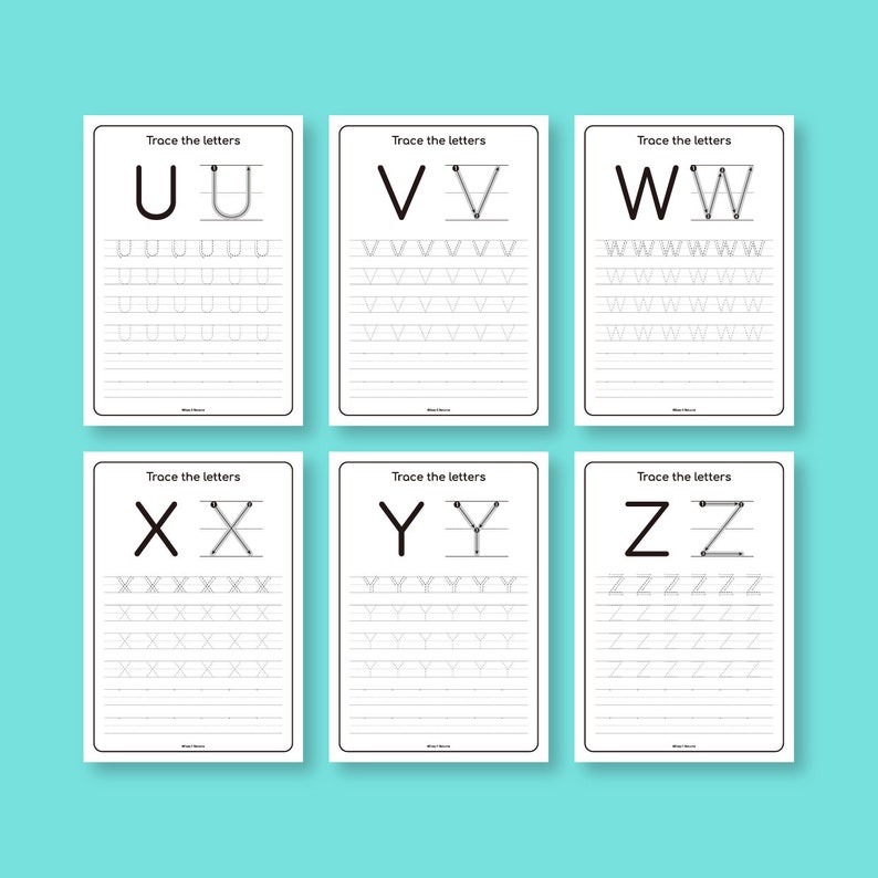 26 Printable Uppercase Alphabet Tracing Worksheets for Preschool ...