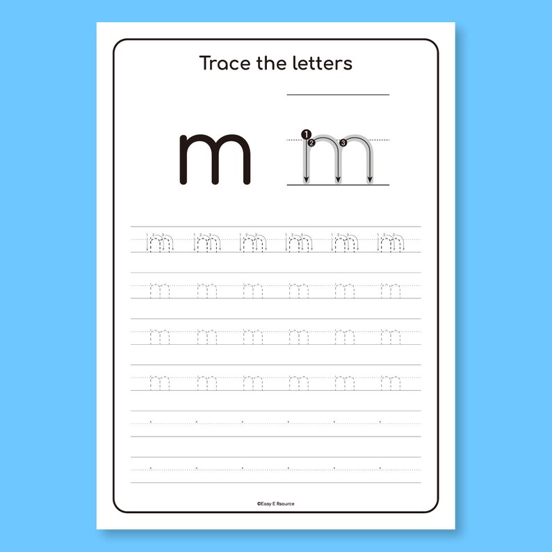 26 Printable Lowercase Alphabet Tracing Worksheets for Preschool ...