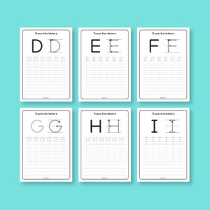 26 Printable Uppercase Alphabet Tracing Worksheets for Preschool ...