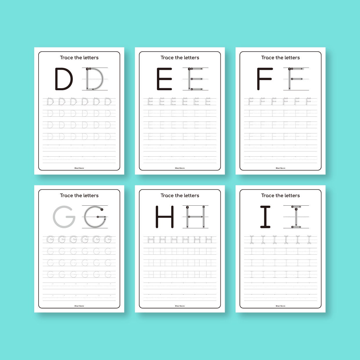 26 Printable Uppercase Alphabet Tracing Worksheets for Preschool ...