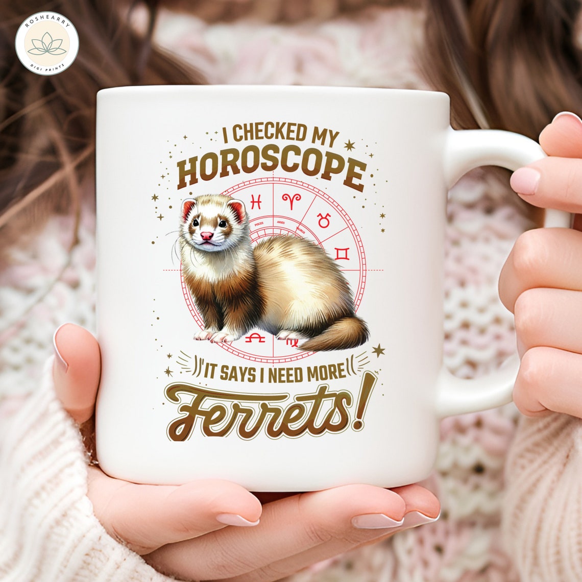 Ferret Mug, Gift for Ferret Lovers, Cute Ferret Gifts, Funny Mugs for Ferret Owners, Ferret Dad ...